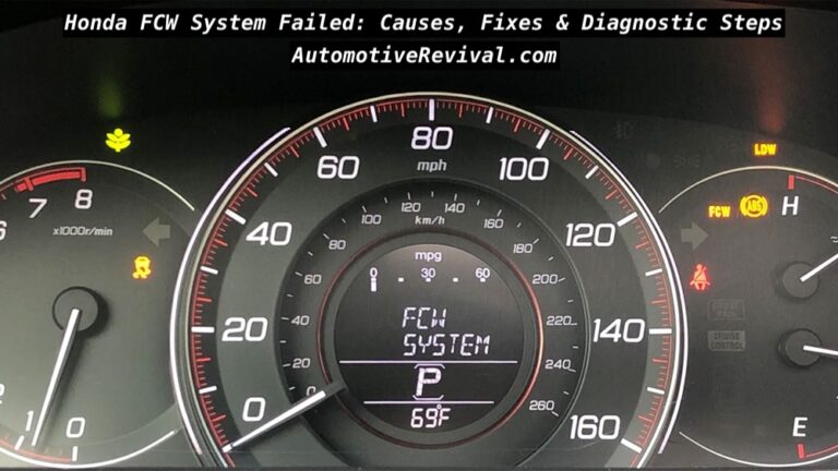 Honda FCW System Failed: Causes, Fixes & Diagnostic Steps